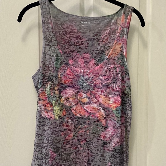 Express | Tops | Express Burnout Floral Tank Top | Poshmark